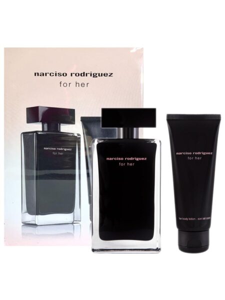 Narciso Rodriguez for her gift set 100 ml EDT SPRAY + Body Lotion 75 ml ...