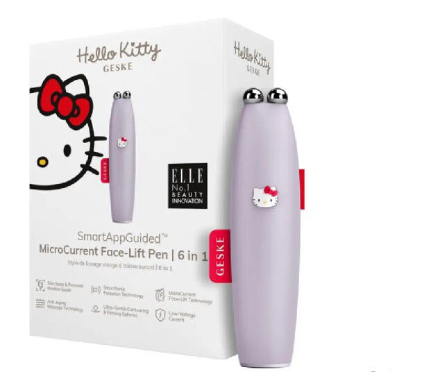 Hello Kitty Geske MicroCurrent Face-Lift Pen | 6 in 1 Penna con sfere Lifting Occhi e Labbra ...
